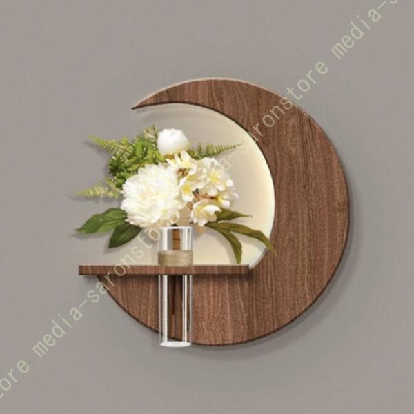 【発売日：2026年01月23日】砂岩風の立体アート+透明花瓶+ミニ収納ラック!【製品にはライトが付属していないため、お客様は別途ご購入が必要です!】【侘寂風×立体抽象デザイン】自然と静けさを感じる侘寂風スタイルに、抽象的な立体デザインを組...