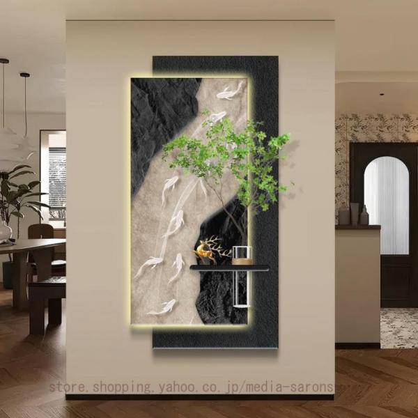 【発売日：2026年01月16日】立体アート+透明花瓶+収納ラック!1、ご自身で組み立てていただくのに、壁へのダメージが少ない目隠しピンがお勧めです!2、製品には 置物とライトが付属していないため、お客様は別途ご購入が必要です!3、内蔵の貯...