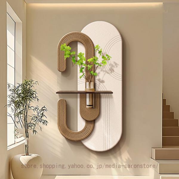 【発売日：2025年12月02日】立体アート+透明花瓶+収納ラック!1、ご購入前にサイズをご確認ください!幅*高約：60*80cm!2、お届け後、ご自身で組み立てていただくのに、壁へのダメージが少ない目隠しピンがお勧めです!3、製品には 置...