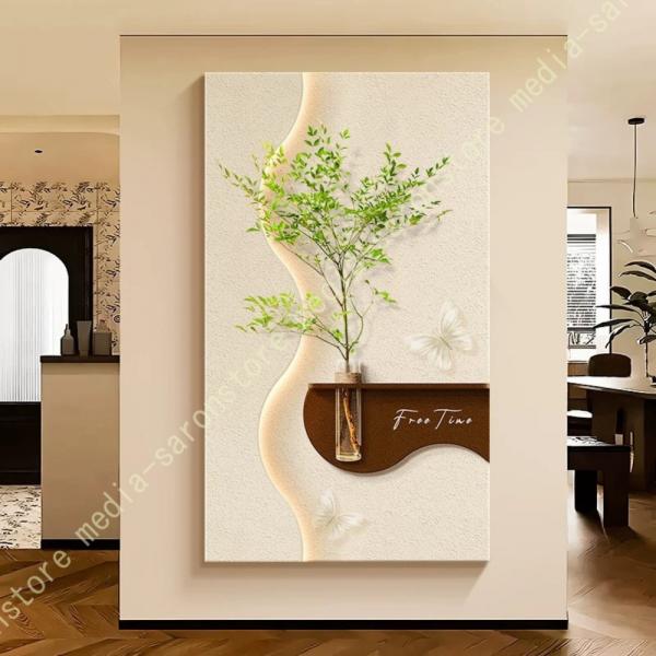 【発売日：2025年11月21日】立体アート+透明花瓶+収納ラック!1、ご購入前にサイズをご確認ください!2、お届け後、ご自身で組み立てていただくのに、壁へのダメージが少ない目隠しピンがお勧めです!3、製品には 置物とライト が付属していな...