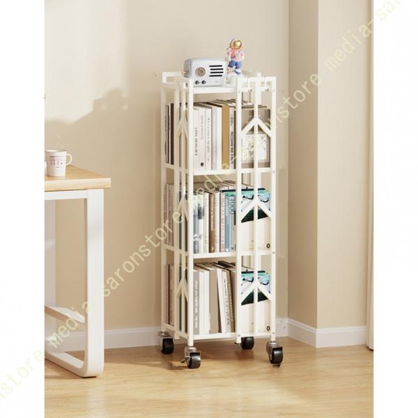 【発売日：2025年12月23日】【多機能ラック】本棚、収納棚、植木鉢トレーなどとして使用できます! オフィス、リビングルームやベッドルームなどに置けます! クリーニングと現代的な外観で自宅やオフィスに最適です!【回転キャスター付き】本棚に...