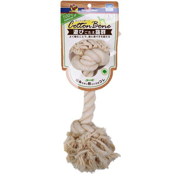 【商品名】 （まとめ）DoggyMan  コットンボーン L 犬用玩具 【×2セット】 【ジャンル・特徴】 しっかり噛める、コットン100％！