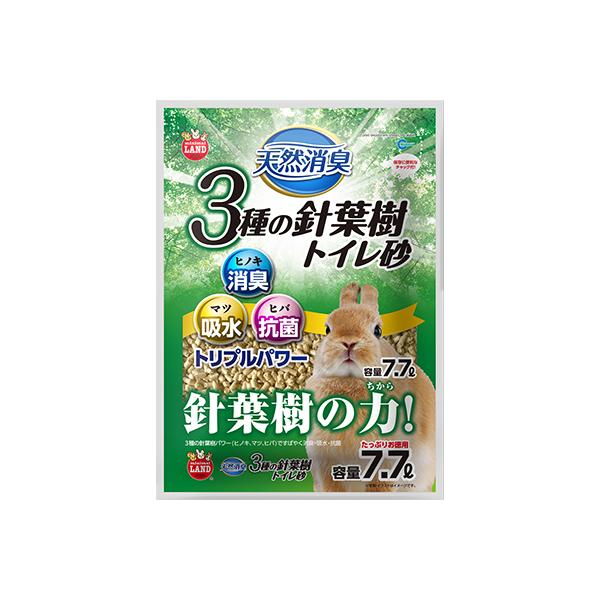 3種の針葉樹をブレンドし、トイレ砂に必要な機能を揃えました。吸水力に優れたマツを配合することでオシッコをグングン吸収。また、自然なヒノキの香りがイヤな臭いを閉じ込めます。さらに、ヒバに含まれるヒノキチオールが雑菌の繁殖を抑えます。