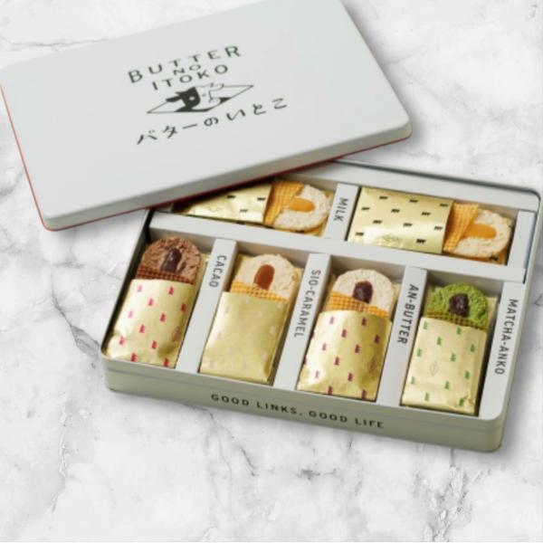 バターのいとこ　5種詰め合わせ　缶　　贈答用　　一番人気※賞味期限がかなり短い商品となりますのでお気をつけお願い申し上げます。お土産 手土産 御土産  お歳暮 お年賀 御中元 御歳暮 御年賀 御年始 母の日 父の日 初盆 お盆 御中元 お中...