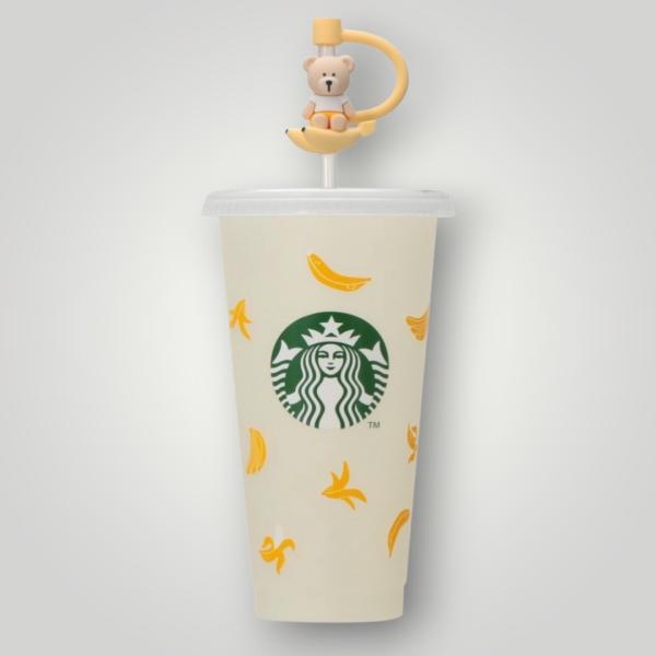 2026 カラーチェンジングリユーザブルコールドカップバナナ710ml ＋ リユーザブルカップ専用ストローキャップベアリスタバナナ商品仕様サイズ(幅×奥行き×高さ)＜キャップ＞ベア：2.2x2.0x3.2cm、全長：10.5cm＜カップ＞ス...