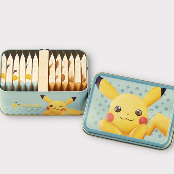 ポケモン　スペシャル缶 （ピカチュー）　12枚入り　缶入り　　ピカチュースペシャルステッカー付き！エシレ　鳩サブレ　ゴディバ　ベルン　オードリー　ヨックモック　ガトーフェスタハラダ　アンリシャルパンティエ　虎屋　村上開新堂　カフェタナカ　オ...