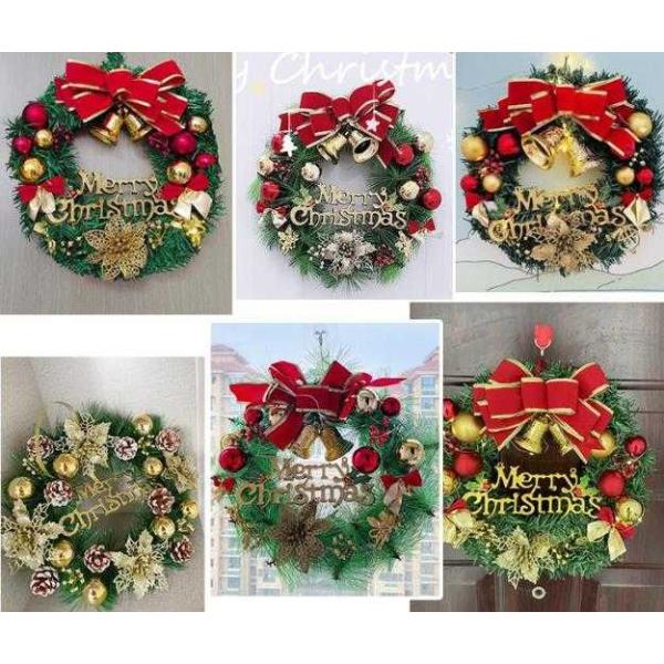 ■サイズ 直径 約40cm クリスマスリース 玄関 北欧 おしゃれ ドアリース オーナメント 飾りクリスマス ライト おしゃれ 飾り オーナメント グリーン 緑 ファイバーセット 飾り 北欧 シンプル オーナメント クリスマスライト 壁 玄...