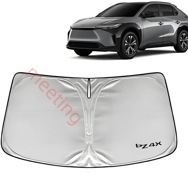 ▲ 【 bZ4X 専用 フィット感抜群 】 FOR新型 bZ4X XEAM10 YEAM15型 改良型（2025年10月〜現行）bZ4Xのフロントガラスに完全フィットする専用設計で、隙間なく遮光・断熱が可能。がたつきなく安定して装着できます...