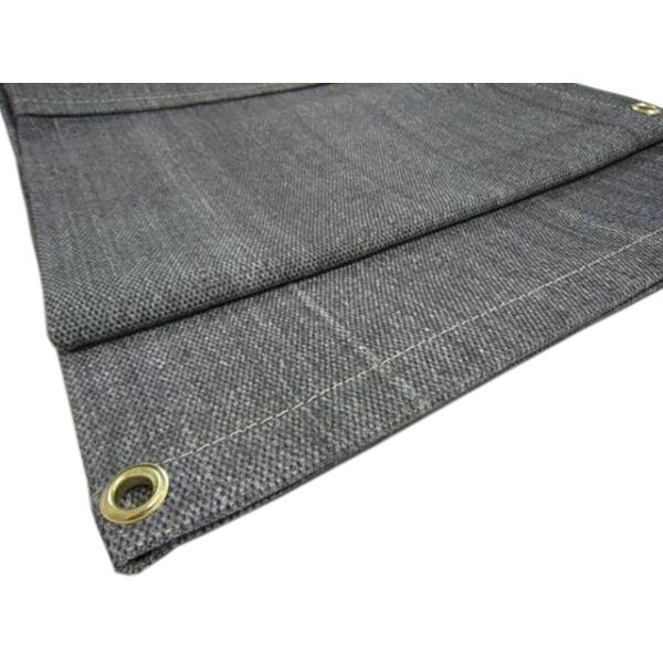 スパッタシート　国産　JIS A 1323 A種試験　合格品【サイズ】　1号　920mm×920mm　　【厚　み】　1.8mm　　【重　量】　約800ｇ　【ハトメ】　450〜480ピッチ【材　質】　炭化繊維、両面シリコン【メーカー】大中産業...