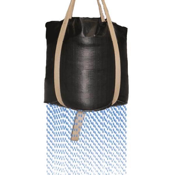 【商品名】水切りフレコンバッグ【入　数】10枚【耐荷重】1000kg【サイズ】直径1100ｍｍ×高さ1080ｍｍ【材　質】ポリプロピレン　バージン100％【目合い】水切り生地目合い0.4ｍｍ【カラー】本体：黒　ベルト：ベージュ【特　長】　　...