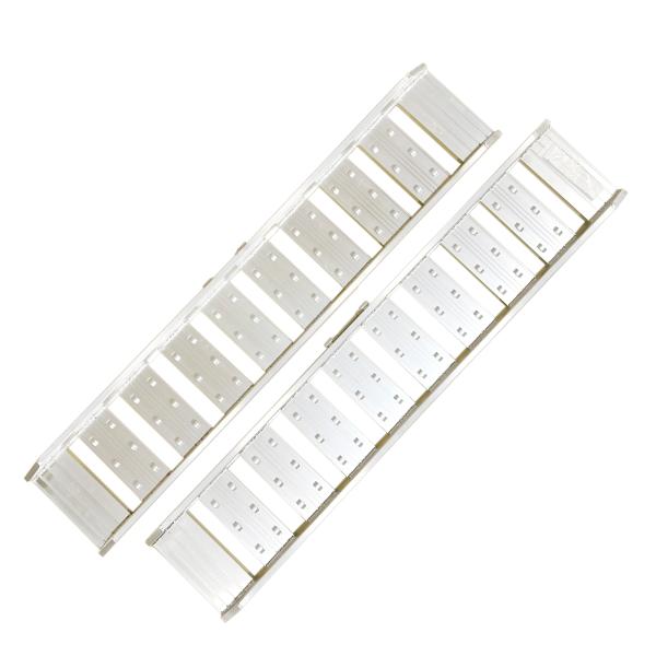 従来品に比べ約15％の軽量化！トラックの荷台に引っ掛けるツメ式のフック付。持ち手（取っ手）付！しっかり握れるので持ち運びに便利。アルミブリッジ 軽量タイプ　180-25 0.5t　2本セット【有効長】180cm【有効幅】25cm【重　量】1...