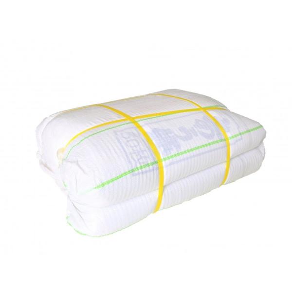 PE土のう袋　グリーンライン【サイズ】480×620ｍｍ【入り数】400枚【打込本数】12本×12本【重　量】約15.8kg/梱包【生産国】中国【用　途】砂入れ用・建築廃材等の回収・運搬(ゴミ袋)バージン材を使用した、打込本数12本×12本...