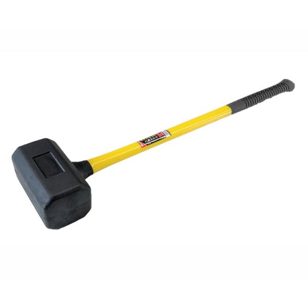 ショックレス八角カケヤ　9P×890ｍｍ【サイズ】ヘッド部：175×105×105mm　　　　　全　長 ： 890ｍｍ【重　量】4.95kg【柄材質】グラスファイバー【特　長】力強い打撃力。振動が手に響きにくい無反動タイプ