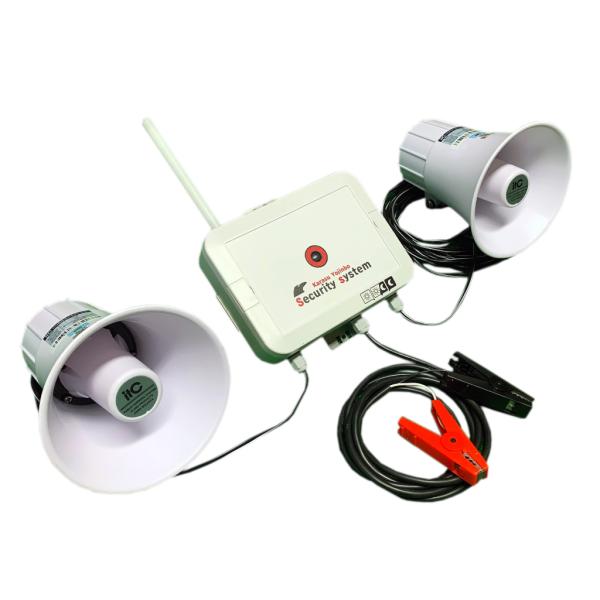 "一台二役の『眠らない用心棒』が誕生！"日中はカラスを27種の音声で撃退し夜間は防犯用セキュリティ音声で侵入者を撃退します。さらに人感センサーで侵入者を感知し音声で警告します。昼夜で役割が自動的に切り替わり、獣害や犯罪を防止します。【特徴】...