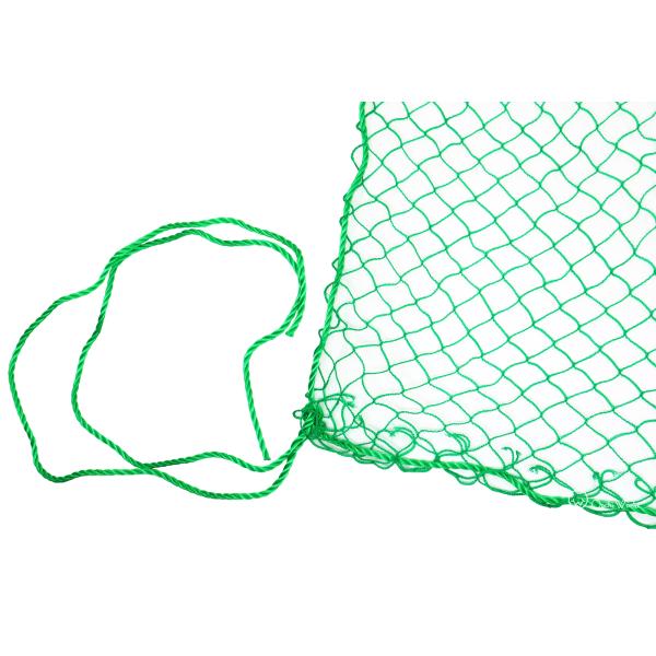 【商品名】PE養生ネット【サイズ】3ｍ×5ｍ【カラー】グリーン【目合い】25ｍｍ目【材　質】ポリエチレン製【規　格】線径約1.8ｍｍ　　　　　周囲6ｍｍロープ　各コーナー1ｍ出し【重　量】約1.6ｋｇ【特　長】固めで張りのあるネット　　　　...