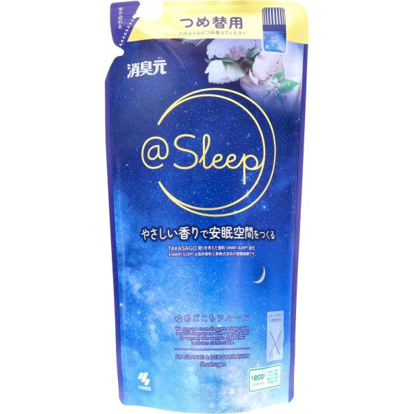 消臭元 @Sleep ゆめごこちフルール 寝室用 詰替用 400mL眠りを考えた香料配合。●TAKASAGO 眠りを考えた香料(SMART SLEEP(R))配合。※SMART SLEEP(R)は高砂香料工業株式会社の登録商標です。●ゆめご...