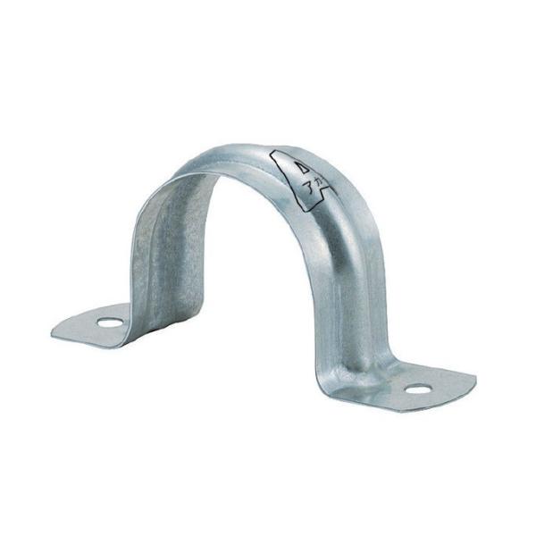 ●SGP管用のサドルバンド●固定にはビスをお使い下さい。●溶融亜鉛めっき鋼板製。●適合管外径:21.7 ●t:0.5　C:19　G:φ4　P:47