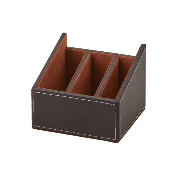 《ポイント》組み合わせても楽しい！使いやすくておしゃれな収納小物。メガネが3つも置ける横置きメガネスタンド。スマホやリモコンも収納可能。《商品説明》素材：表：ポリウレタン、裏：ポリエチレンサイズ：W130×D125×H100ｍｍ重量：272...