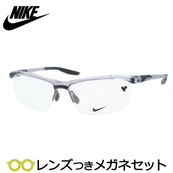レンズつきメガネセット■品名 　NIKEナイキメガネセット■サイズ 　59□15　145たて38×よこ134男性Ｍ〜Lサイズ相当女性Ｌサイズ相当【サイズの基準】たて幅はフレームを含みますよこ幅は左右の蝶番の間隔です■フレームカラー　クリアグ...