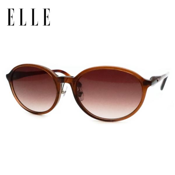 エルサングラス【ELLE sunglasses】【サイズ】56□17　135たて47×よこ129(mm)※たて幅はフレームを含みます※よこ幅は左右の蝶番の間隔です【フレームカラー】ブラウン【レンズ】ブラウングラデーション(プラスチック)紫外...