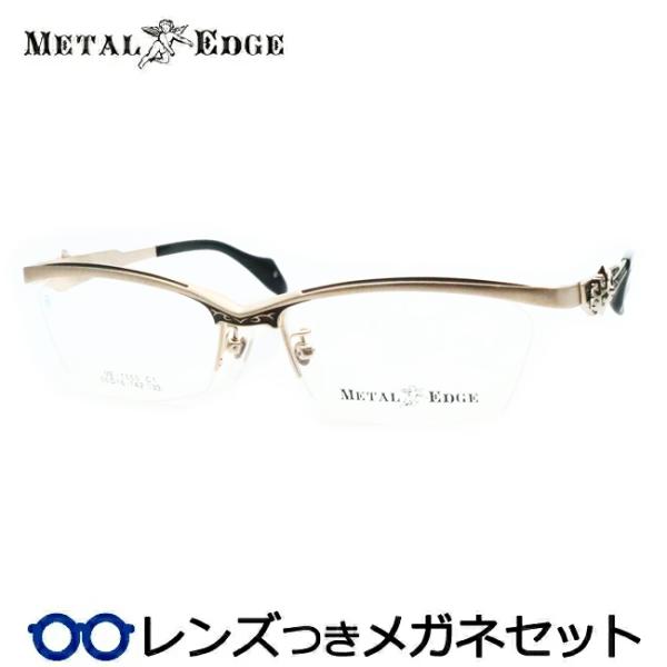 レンズつきメガネセット品名 METALEDGEメタルエッジメガネセット■サイズ 　56□16　142たて35×よこ136(mm)（たて幅はフレームを含みます）■フレームカラー　ホワイトゴールド・ブラック■備考スクエアナイロールタイプハーフリ...