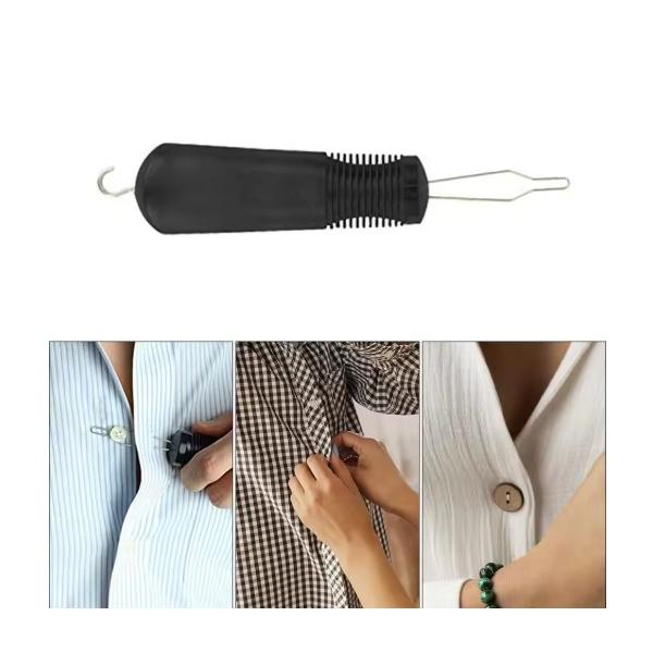 ダブルヘッドデザイン。一方のヘッドはループフックで、ボタンホールに通して引っ掛けて引っ張ることができます。もう一方のヘッドはジッパーを引き上げるためのフックです。関節炎や関節痛など、服を着るのが難しい人を助けます。高品質の素材で作られており...