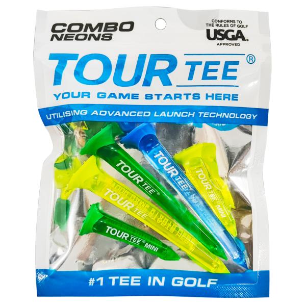 TOUR TEE NEONS 2024年 ツアーティー 『ネオンシリーズ』USGA公認【カップに突起があり摩擦を減らしスピンを抑える特殊ラバー加工！】ポリカーボネート使用で高い耐久性、距離とコントロールを向上！お洒落感があり鮮やかなネオンカ...