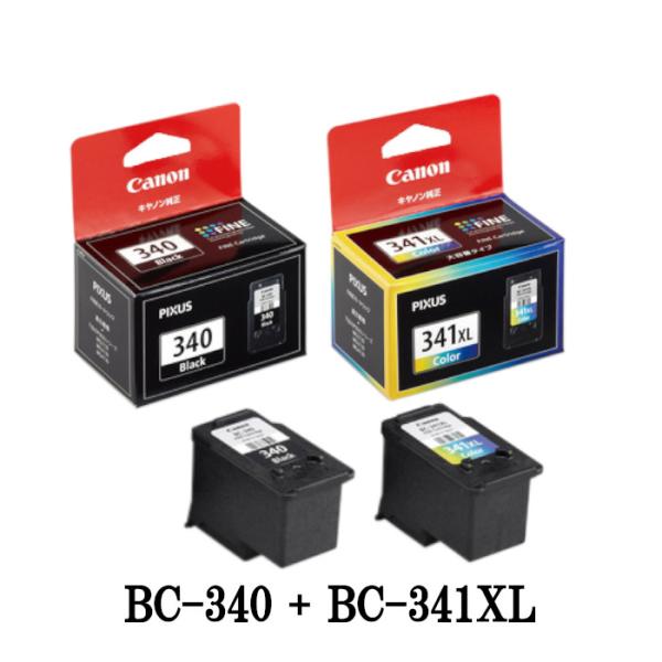 商品名FINEカートリッジ BC-340(ブラック) + BC-341XL(カラー)区分純正品メーカー名CANON型番BC-340(5213B001) BC-341XL(5214B001)標準価格(税別)OPEN対応機種PIXUS TS51...