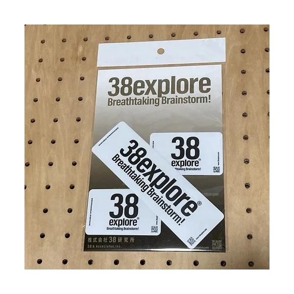38explore　ステッカーセット大 148×46mm　１枚小 74×46mm　２枚色々なものに貼ってお楽しみください