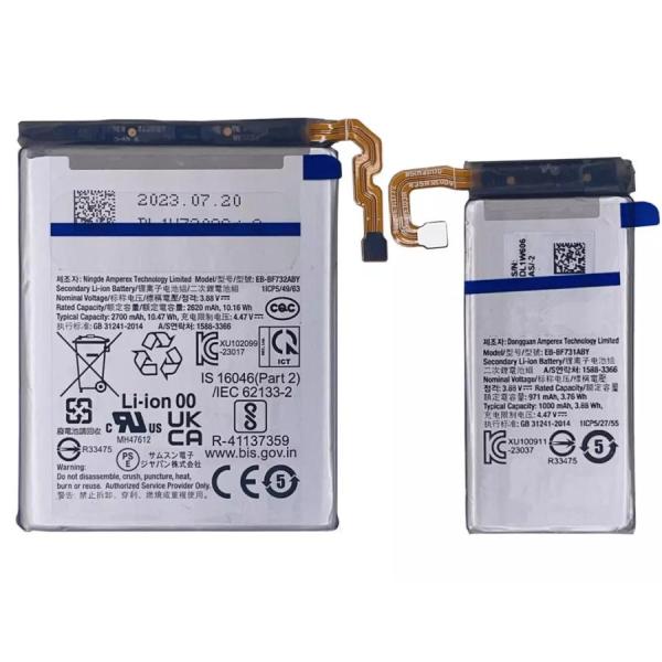 Galaxy Z Flip5Galaxy Z Flip5 RetroSamsung 心系天下 三星 W24 Flip対応バッテリー 2個SETドコモ SC-54Dau SCG23SIMフリー SM-F731EB-BF731ABY 1000m...