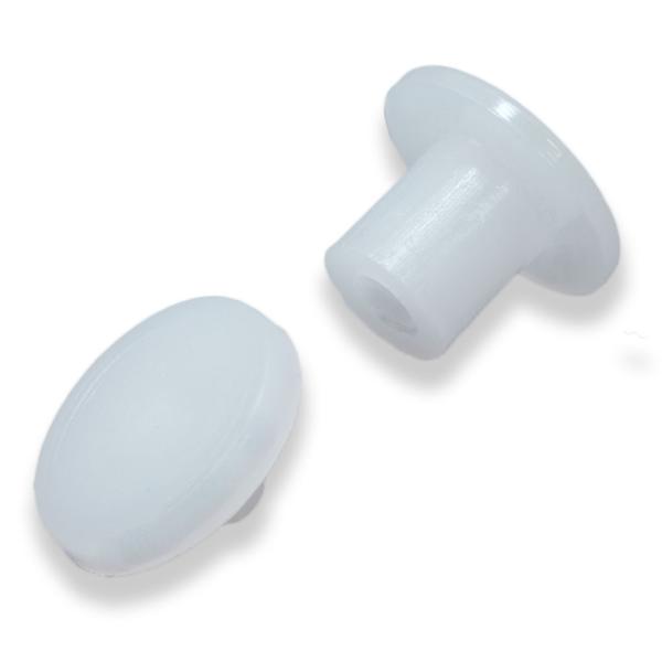 専用の工具は必要なく、手で留められる便利なプラスチック鋲です。段ボール什器などの組み立てにもおすすめです。【製品仕様】頭径：14mm間隔（メスネジ部分）：8mm適応穴径：7mmカラー：オス/白・黒・クリーム・茶　　メス/白材質：ポリエチレン...