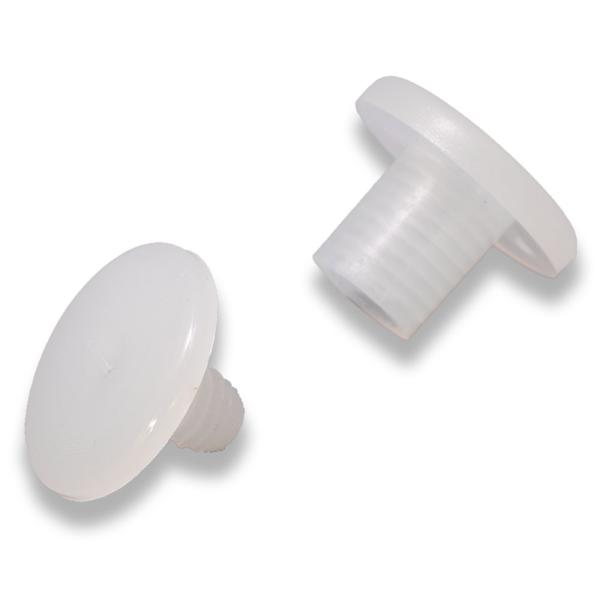 専用の工具は必要なく、手で留められる便利なプラスチックビスです。段ボール什器などの組み立てにもおすすめです。ネジ式なのでドライバー等で取り外し可能です。※取り外し後はネジの強度が落ちるため再利用できません。【製品仕様】頭径：15φ間隔（メス...