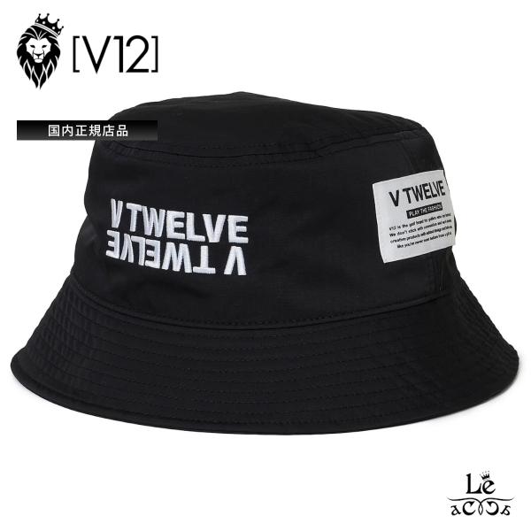 下反転のロゴが印象的なバケットハット。軽やかな素材で通気性も良く、ラウンド時の日差し対策にもぴったり。サイドのピスネームがアクセントをプラス。スタイリングに取り入れるだけで、存在感を引き立てるアイテムです。ブランド：V12（ヴィ・トゥエルブ...