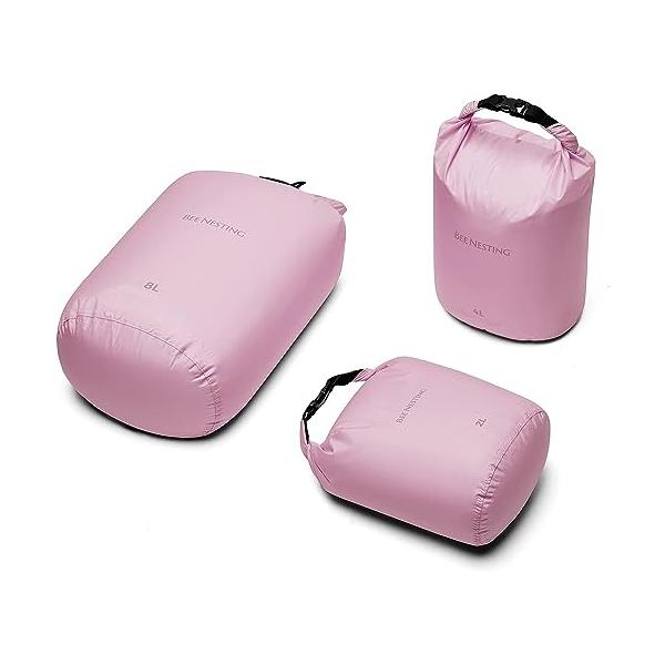 パッキングしやすく素早く取り出し可能 - 半透明素材で中身が確認しやすく、高さ対幅の比率が理想的な円筒形でパッキングも簡単、中に物を入れる時は展開し、トップ部分から巻けば小さく圧縮できます。高い防水性 - シリコン処理を施したリップストップ...