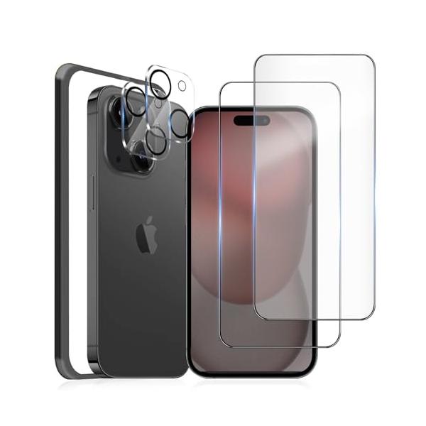 対応機種 iPhone156.1インチ用。MINIKAのiphone15ガラスフィルム液晶の光る部分にぴったりフィットします。高いの光透過率で、高精細画面の美しさはそのまま、写真などを綺麗に映すことができます。アンチグレア MINIKAのi...