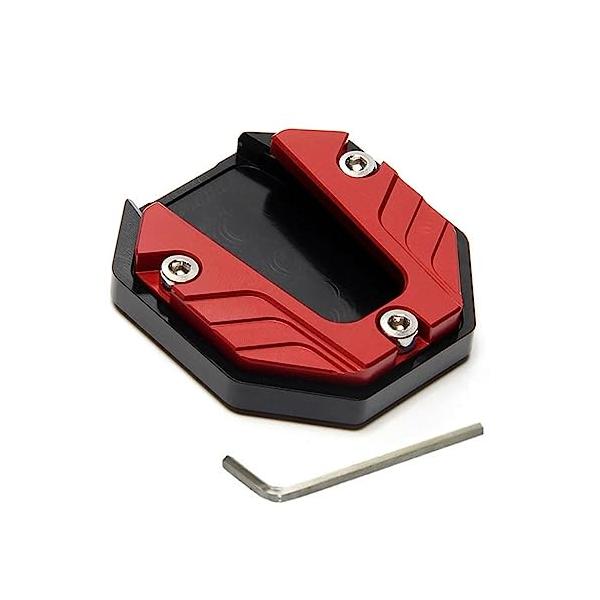 パッケージ内容：オートバイサイドスタンドパッド×1。高品質：高品質のアルミを使用した汎用タイプのバイク用サイドスタンド。性能：沈み込み、転倒を防止します、土や砂利、未舗装地等での駐車時の安定性が向上し、オートバイの傾きを効果的に防止します。...