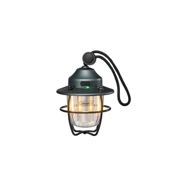 吊るしたり、卓上でも使用できる充電式ミニランプ。シーンに応じてLED色と明るさを調節できる