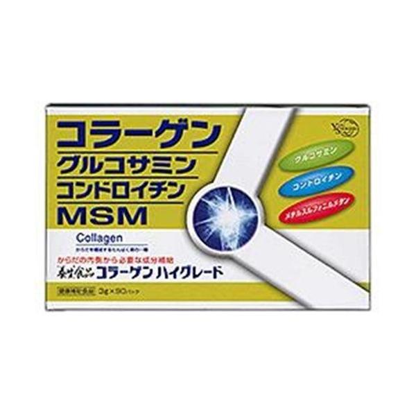 ■特  長 「養生」食品 コラーゲン ハイグレードは、豚皮由来の発酵コラーゲンペプチド、鶏軟骨由来のコラーゲン、エビ・カニ由来のグルコサミン、サメ軟骨・鶏軟骨由来のコンドロイチン、ＭＳＭ（メチルスルフォニルメタン）を配合した、からだに必要な...