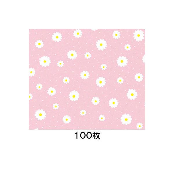 【商品仕様】■品番：S4901755205282■入数：100枚■サイズ：７５７×５３０ｍｍ■素材：純白ロール紙４７．２ｇ【特徴】ピンク地に白のマーガレットの花が散りばめられたかわいい雰囲気の包装紙です。【注意事項】画像は実物の色味にできる...
