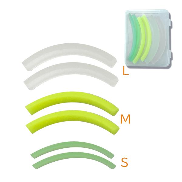 【商品名】明蘭堂シリコン軟らかいまつ毛パーマ用ロッドTC  【サイズ】 Sサイズ×2個/Mサイズ×2個/Lサイズ×2個【色】 白（半透明）/黄緑/緑【材質】 シリコンプロ用 シリコン まつ毛パーマ リフトロッドサイズ分け業務用MEORAND...