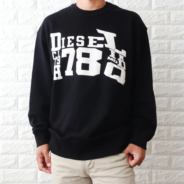 ディーゼル トレーナー メンズ ・ブランド：DIESEL ディーゼル・モデル名：S-MACS-G2・品番　　：A08669 0BAWT 9XX・カラー　：Black （ブラック）・素材      ：コットン100%・製造国    : BAN...