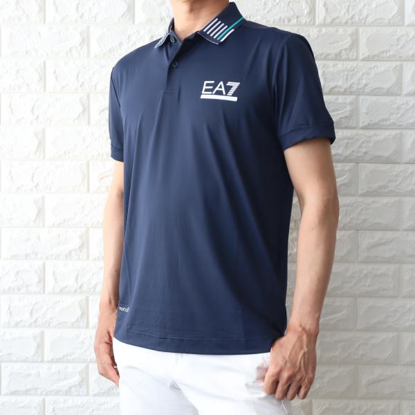 ・ブランド：EMPORIO ARMANI エンポリオ アルマーニ EA7 エアセッテ・モデル名：Golf Pro ポロシャツ VENTUS7テクニカルファブリック・品番　　：3DPF11 PJMMZ・カラー　：1554 / NAVY BLU...