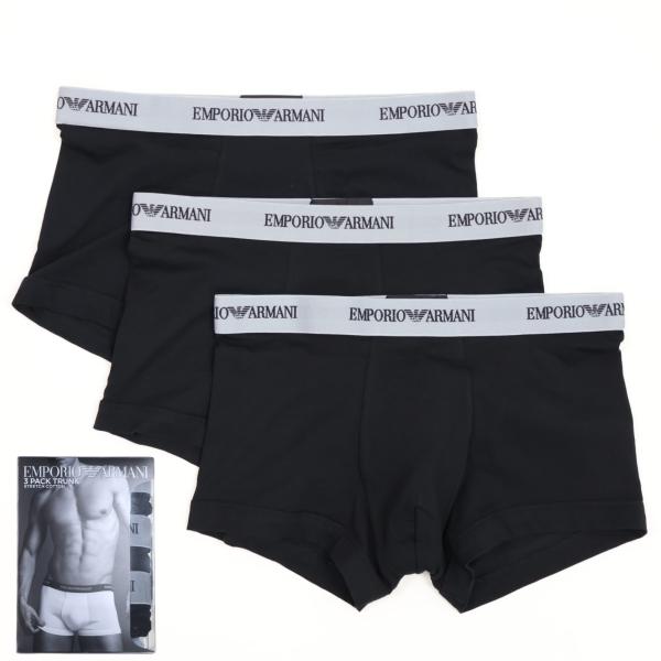 ボクサーパンツ セット [3枚組] エンポリオ アルマーニ・ブランド：EMPORIO ARMANI エンポリオ アルマーニ・モデル名：3 PACK TRUNK STRETCH COTTON・品番　　：111357 CC717 0120・カラ...