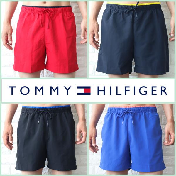 水着 メンズ サーフパンツ ビーチショーツ・ブランド：TOMMY HILFIGER トミーヒルフィガー ・モデル名：MEDIUM DRAWSTRING・品番       : UM0UM03083・カラー　：BDS / BLACK（ブラック）...