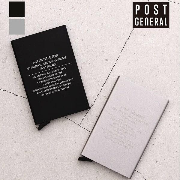 特徴POST GENERAL ポストジェネラルSLIDING CREDIT CARD CASEスライディングクレジットカードケース （2色）対応サイズクレジットカード収納容量5枚まで備考スキミング防止機能付きサイズ約 w63×d9×h95m...