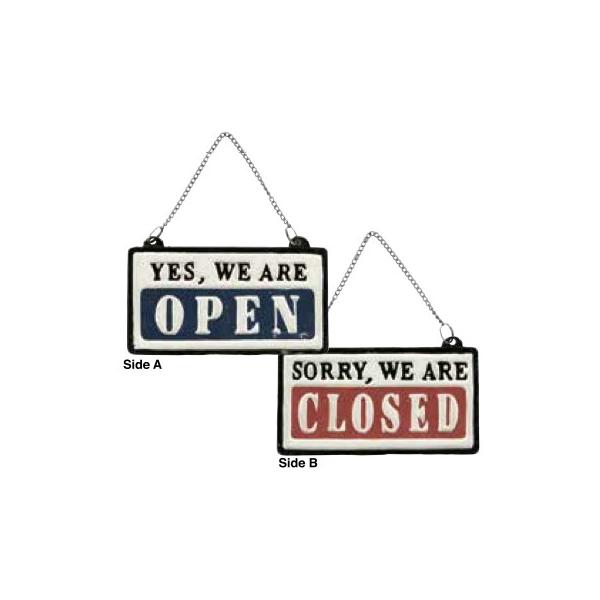 ダルトンより、リバーシブル サインのご紹介です。■両面プリントなので、向きを変えるだけでOPENとCLOSEDを簡単に変えることが出来ます 。■お店の営業案内や、ディスプレイにオススメです。■サイズ：約 幅165×高さ95mm■素材：アイア...