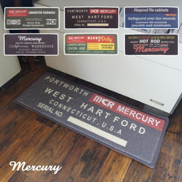 品番マーキュリー　MERCURYＰＶＣキッチンマットWEST HARTFORD　CAL. WAREHOUSE　LOGISTIC SERVICE　HOT ROD　HEAVY&amp;DUTY　FIREPROOFサイズ約W120×D1×L45c...