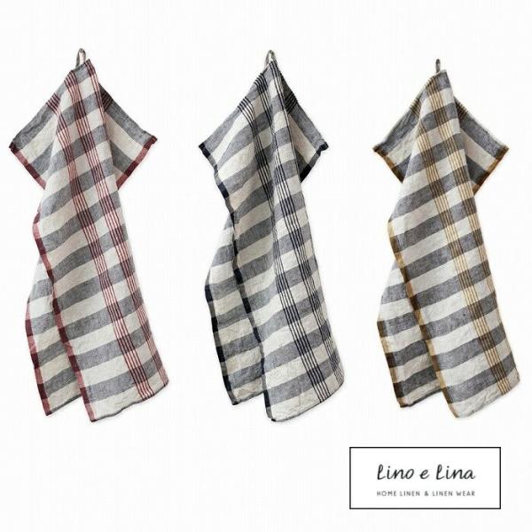 リーノ・エ・リーナ / Lino e Linaより、大人っぽさと可愛らしさが調和したリネンのキッチンクロスのご紹介です。■淡いベーシックカラーの組み合わせ。明るいカラーをアクセントにのせて淡めのラインが優しい雰囲気。■ウォッシュドタイプのキ...