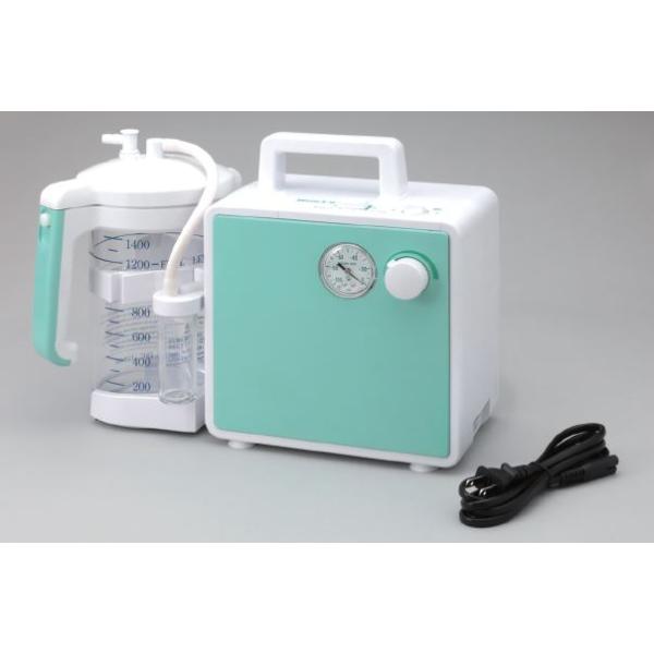 ハイパワー吸引器ミニック III-Ｗ仕 様●型式：MW3　●吸引ボトル容量：1.4L　●最大吸引圧力：-85kPa●吸引流量：ノーマルモード30L/分（32L/分）　　　　　 サイレントモード20L/分(22L/分)　　　　　 （　）内はポ...