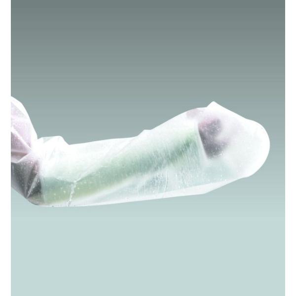 ■適応部位：成人手・腕、小児足■スピーディーに簡単装着　ゴム口を開け、袋にキャスト固定部位を通すだけで、装着完了。スピーディかつ簡単な装着で、シャワー前の準備時間や手間を削減します。■高い経済性を発揮　１回きりではなく、繰り返し使用すること...